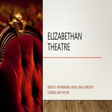 Elizabethan Theatre | PPTX