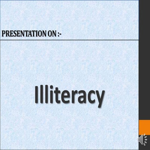 Illiteracy | PPT