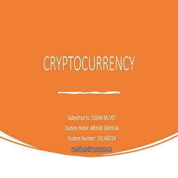 Cryptocurrency Presentation | PPTX | Currencies | Economy