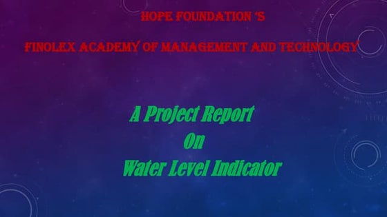 PHYSICS INVESTIGATORY PROJECT ON WATER LEVEL INDICATOR | DOCX ...