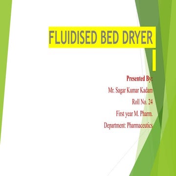 Fluidised Bed Dryer | PPTX