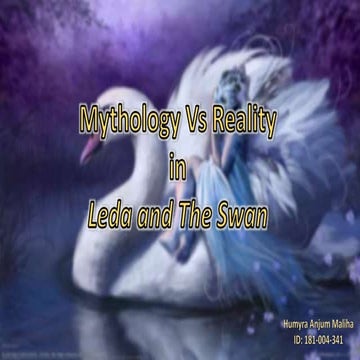 Myth vs Reality in Leda and The Swan | PPT
