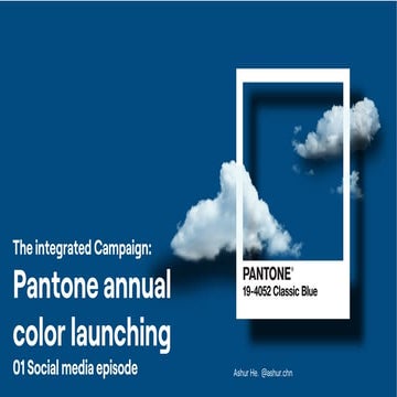 The integrated Campaign: Pantone annual color launching | PPT