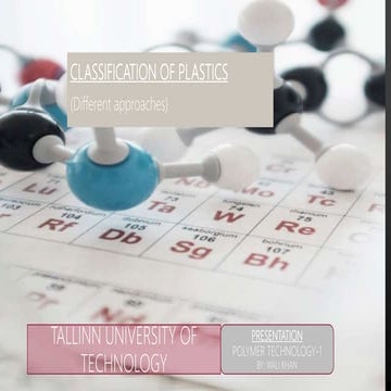 Classification of Plastics | PPTX | Chemistry | Science
