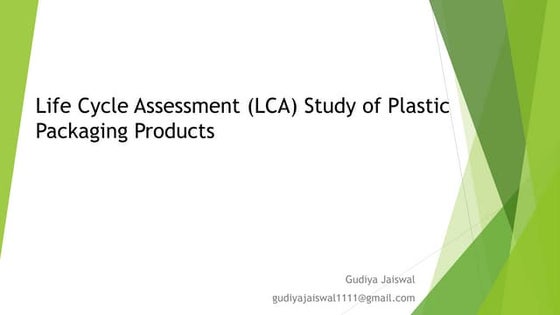 Life Cycle Assessment | PPTX