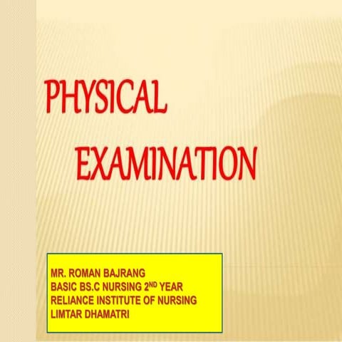 Physical Examination | PPTX