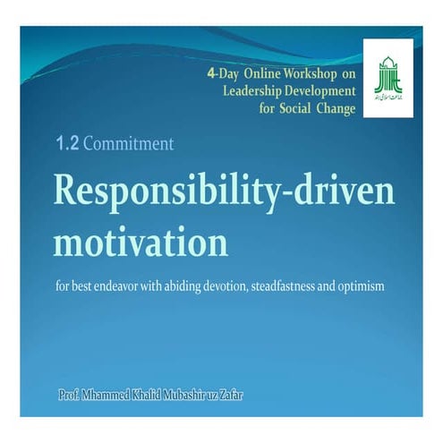 Responsibility-driven motivation | PDF