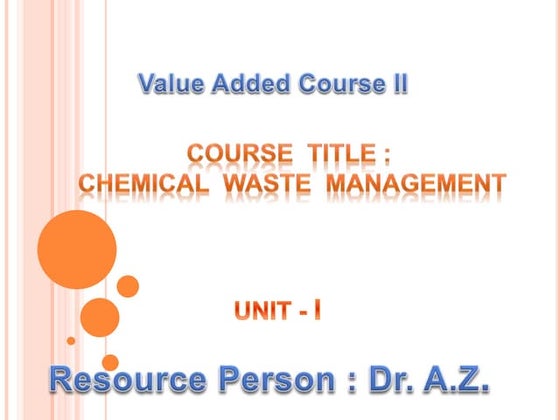 classification of waste and their characteristics | PPTX