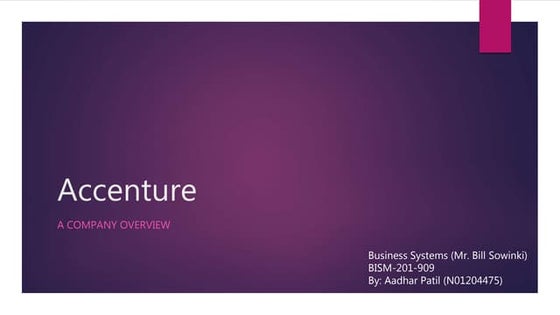 Accenture ppt | PPTX | Management Consulting Industry | Industries