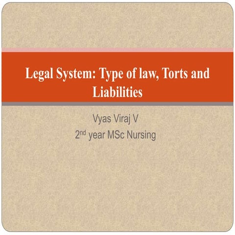 Legal aspects in nursing | PPTX