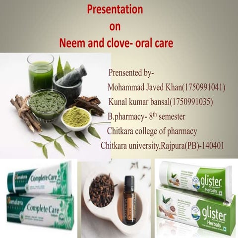 clove and neem for oral care | PPTX