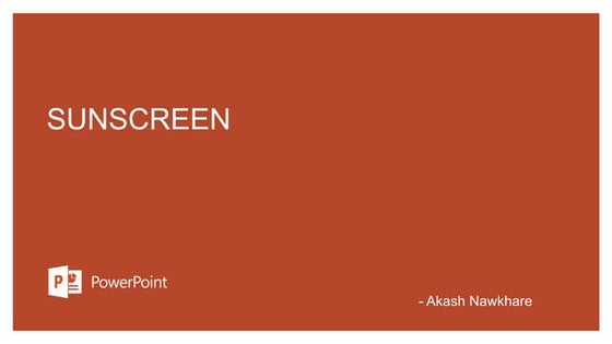 Sunscreen preparations | PPT