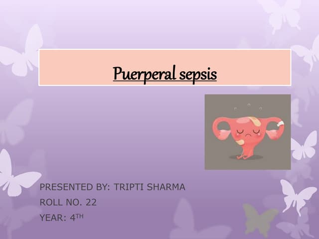 PUERPERAL SEPSIS presentation for medical students | PPT
