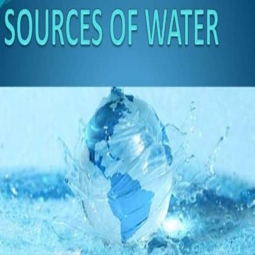 Sources of Water | PPT