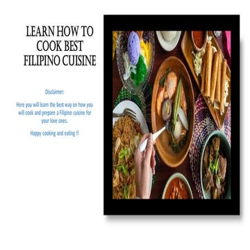 Learn How to cook Filipino cuisine | PDF