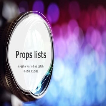 prop lists | PPT