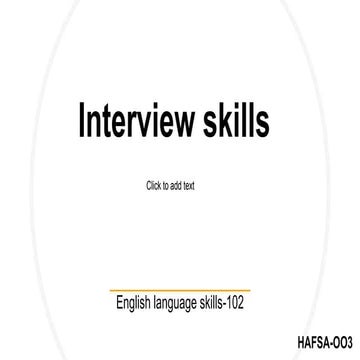 Interview Skills Pptx Ppt