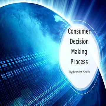 the 5 stages of consumer decision making process | PPTX
