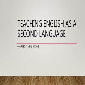 Teaching English as a second language | PPTX