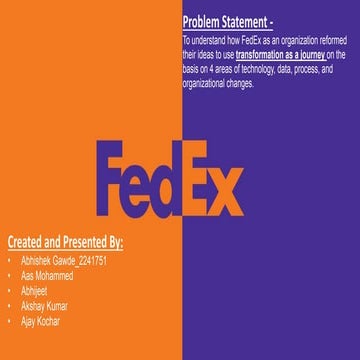 Fedex Case | PPTX