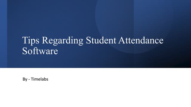 Automating Attendance Tracking: Enhancing School Operations with Software | PDF