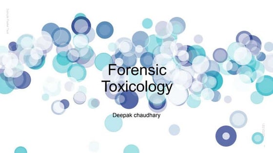 Forensic toxicology (student version) | PPT