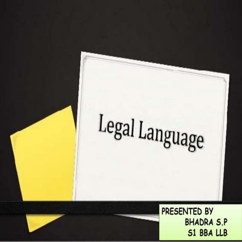 LEGAL LANGUAGE | PPT