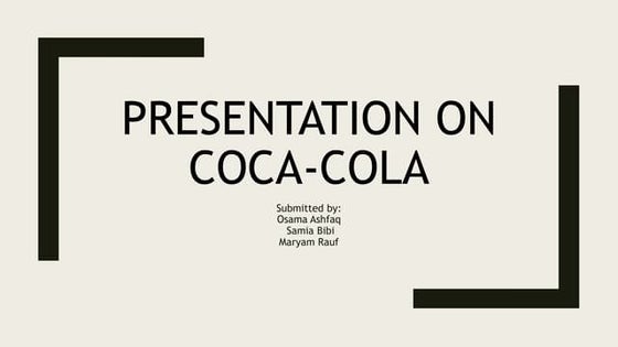 Coca cola-plant-layout | PPT | Food & Drink
