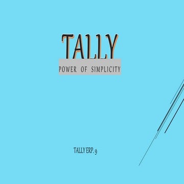 tally basics | PPTX