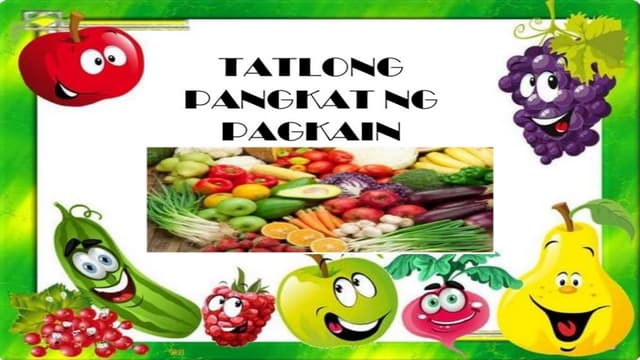 3 pangkat ng pagkain | PDF