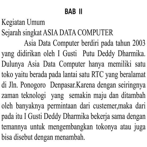 Tugas Sekolah Asia Data Computer | PPT