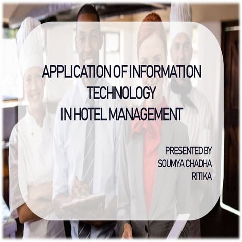 Application of IT in Hotel management | PPTX