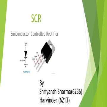 Presentation on semiconductor controlled rectifier by SHRIYANSH SHARMA ...