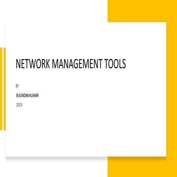 Network monitoring tools | PPTX