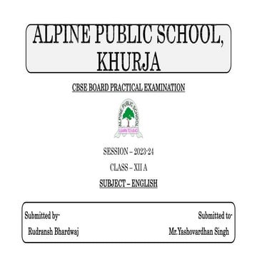 english class 11 project | PDF