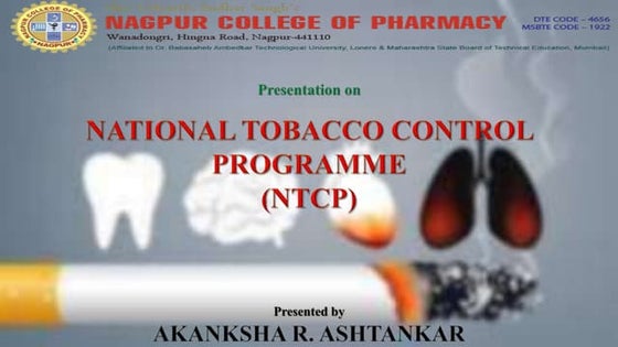 National tobbacco control programme | PPTX | Illegal Drugs, Tobacco ...