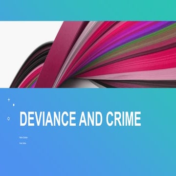 Deviance and crime perspective of deviance | PPT
