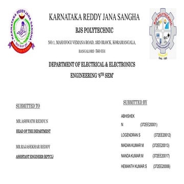 Presentation1 Pptx Department Of Electrical Electronics Engineering