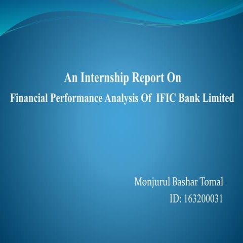 Presentation on financial performance analysis | PPTX