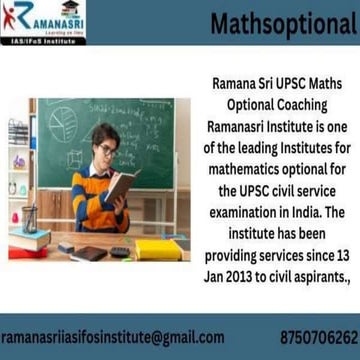 UPSC Maths Optional Courses Optional Coaching | PPT