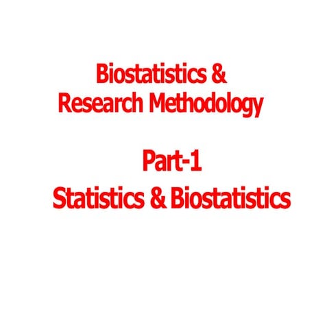 A PRESENTATION OF BIO STATISTICS SUBJECT | PPT