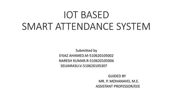 Smart Curriculum Activity & Attendance App | PPTX