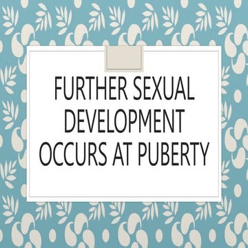 Presentation (1).pptx Further sexual development occurs puberty | PPTX