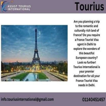 France Tourist Visa Agent In Delhi land of France | PPTX