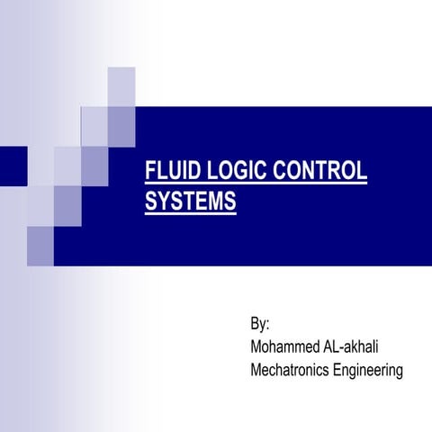 Fluid Logic Control Systems Presentation Ppt