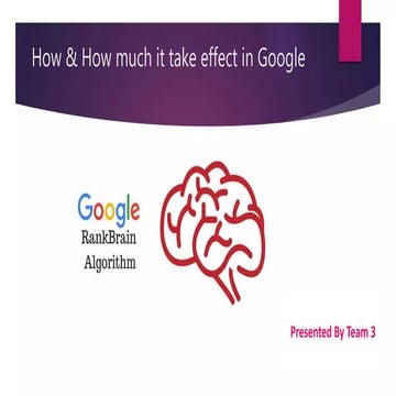 rank brain in presentationRankBrain and SEO: What You Need to Know | PPT