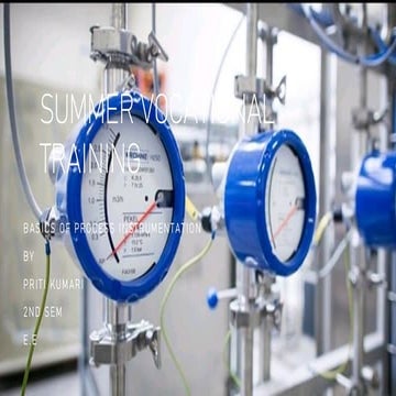 Presentation on process instrumentation and thoer components types etc ...