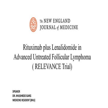 RITUXIMAB PLUS LENALIDOMIDE IN FOLLICULAR LYMPHOMA | PPT
