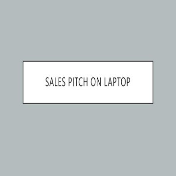 Marketing a product (laptop) | PPTX