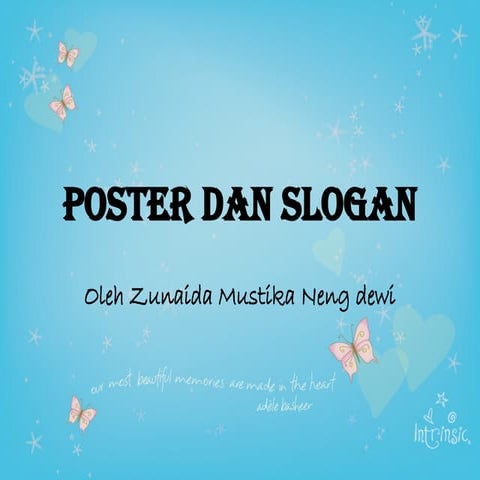 POSTER DAN SLOGAN UNTUK SISWA MTS DAN SMP | PPTX